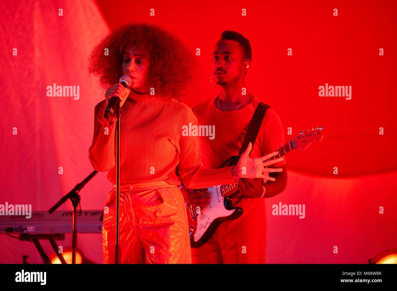 The American singer and songwriter Solange performs a live concert ...