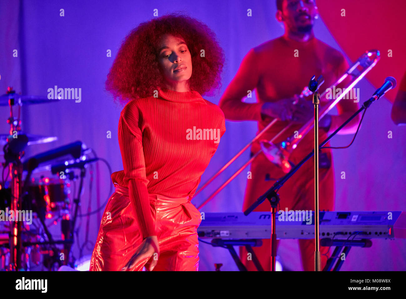 The American singer and songwriter Solange performs a live concert ...
