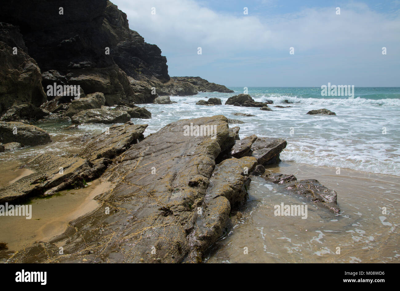 Dollar Cove near Gunwalloe Cornwall on the Lizard Coast Stock Photo - Alamy