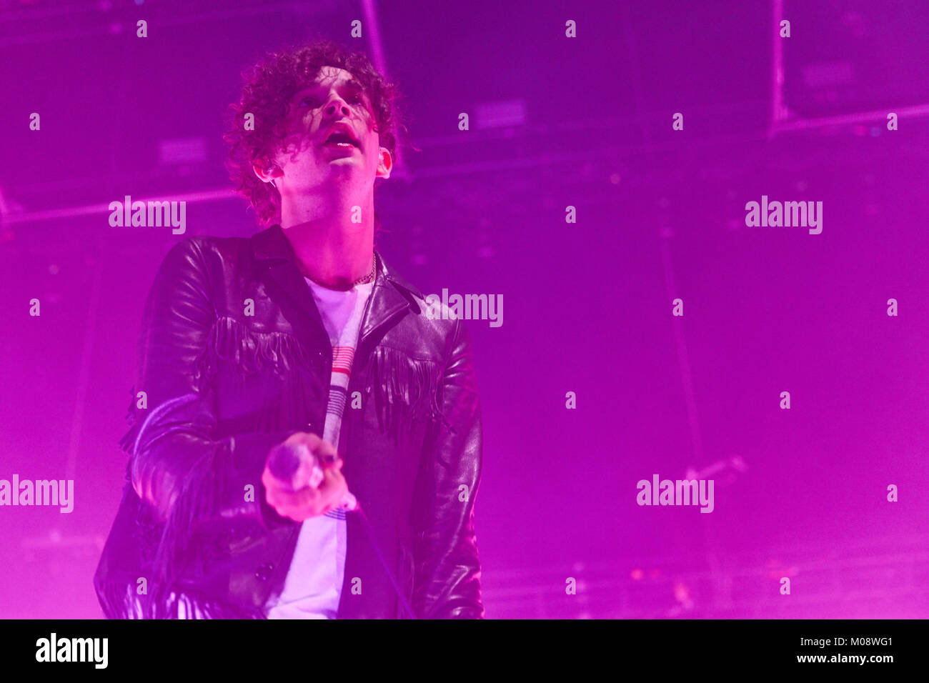 The English indie rock band The 1975 performs a live concert at Oslo ...