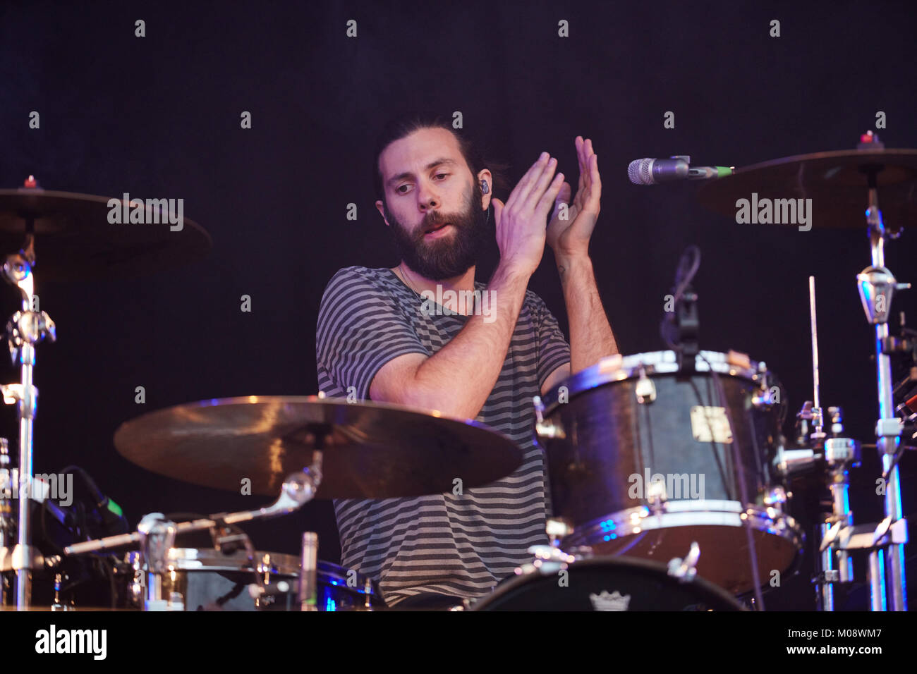 The Australian rock band The Temper Trap performs a live concert at the ...