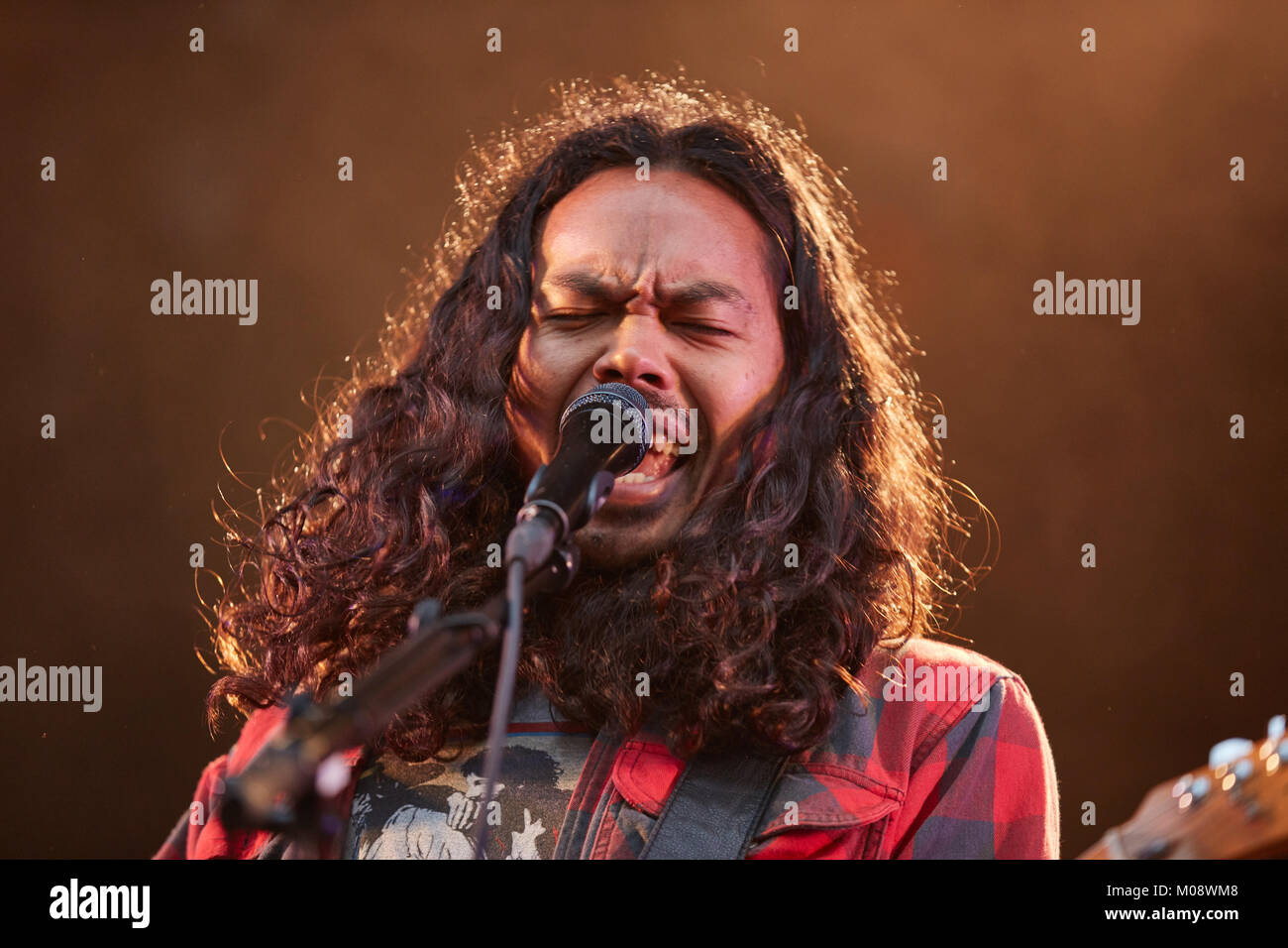 The Australian rock band The Temper Trap performs a live concert at the ...