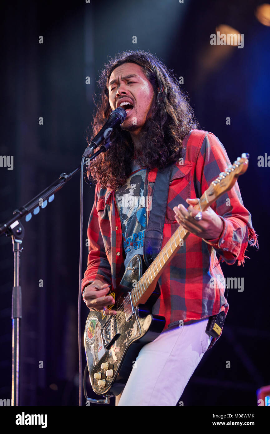 The Australian rock band The Temper Trap performs a live concert at the ...
