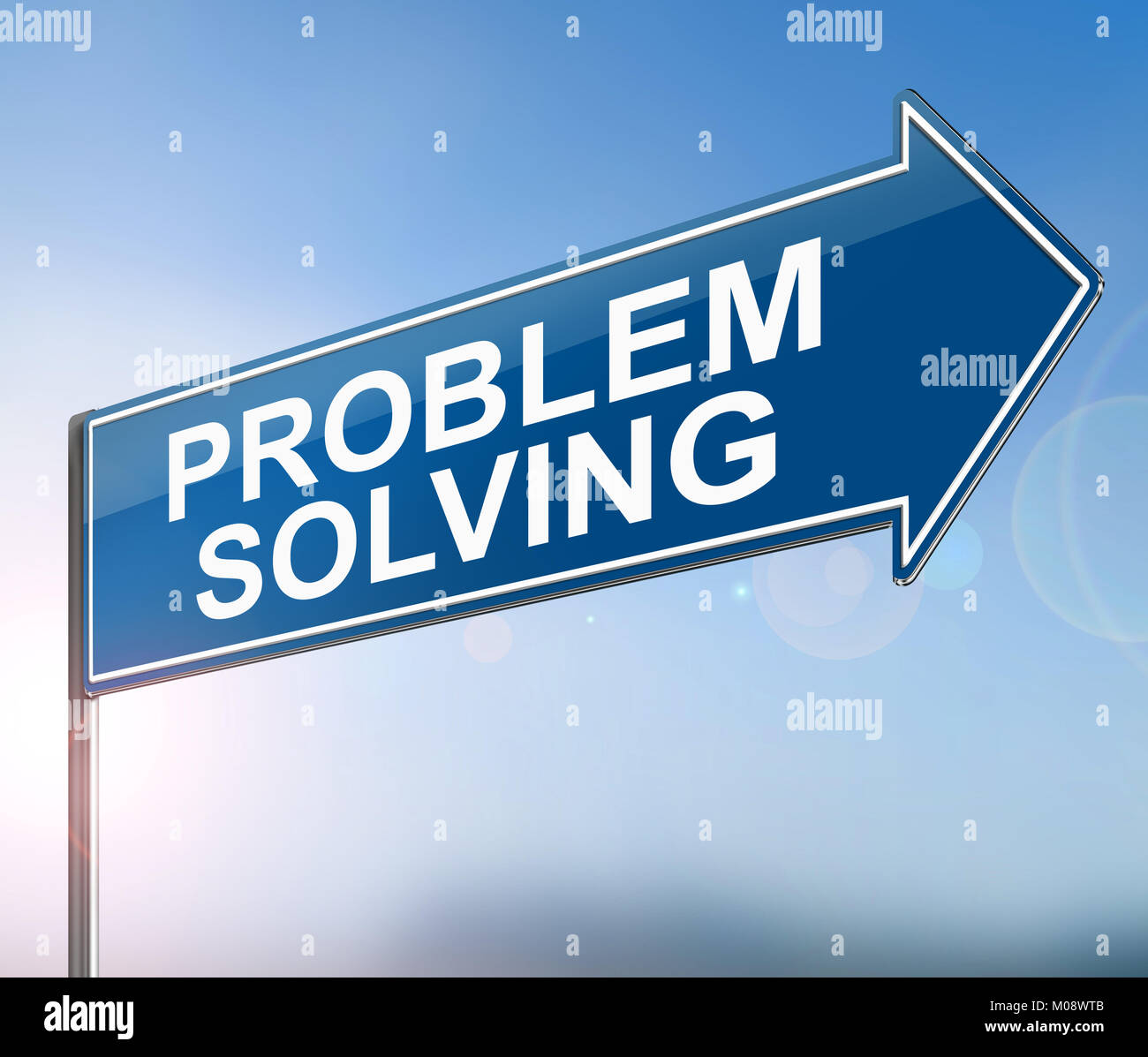 3d Illustration depicting a sign with a problem solving concept Stock ...