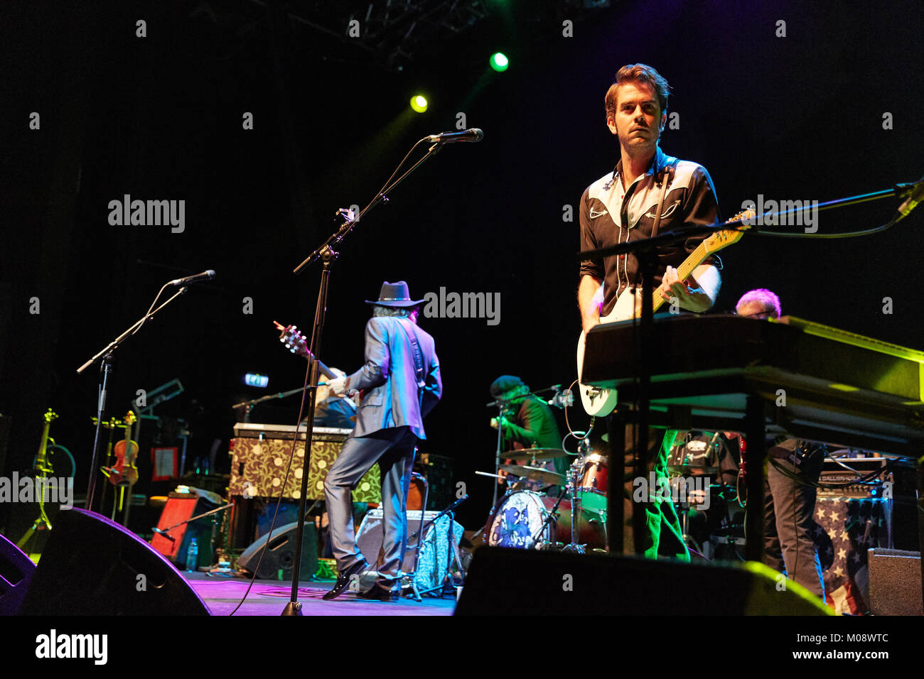 The Celtic folk and rock band The Waterboys performs a live concert at ...