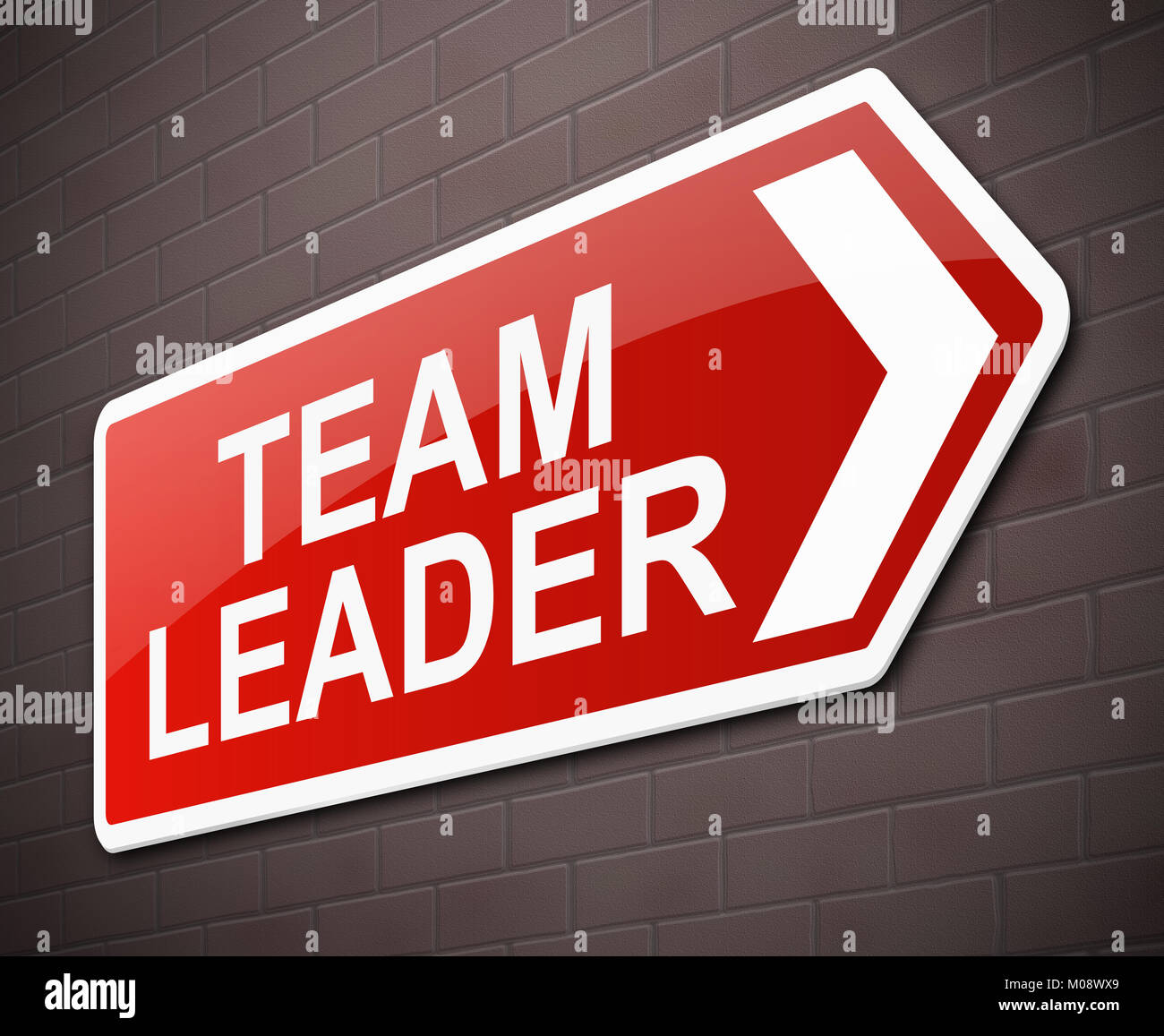 3d Illustration depicting a sign with a team leader concept Stock Photo ...