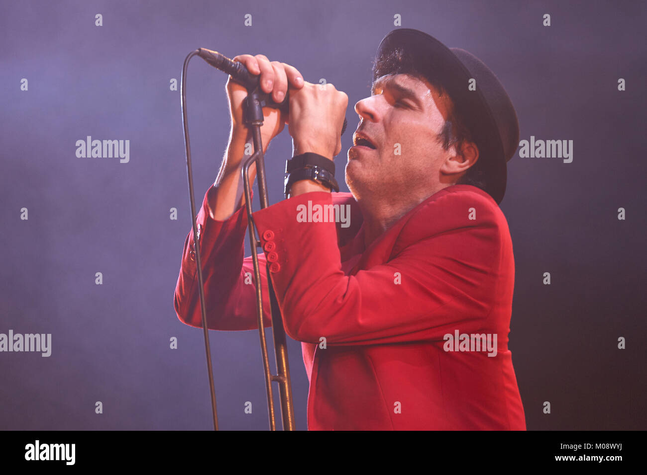 The Swedish singer, songwriter and rock musician Thåström performs a ...