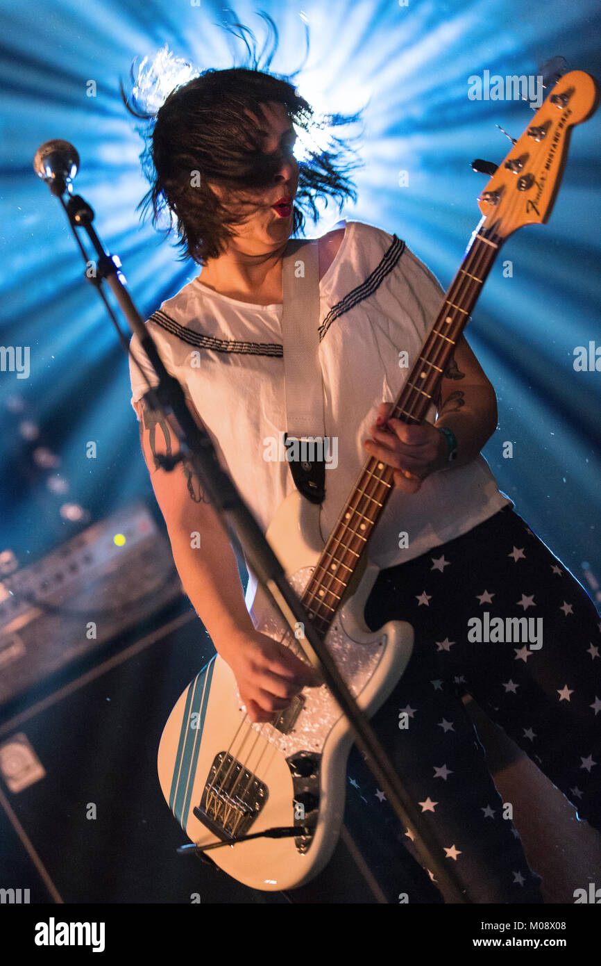 The Swedish punk rock band Tiger Bell performs a live concert at the ...
