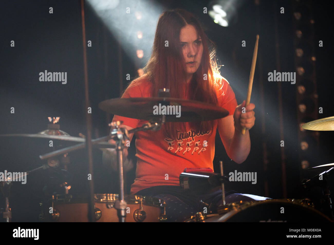 The Swedish punk rock band Tiger Bell performs a live concert at the ...