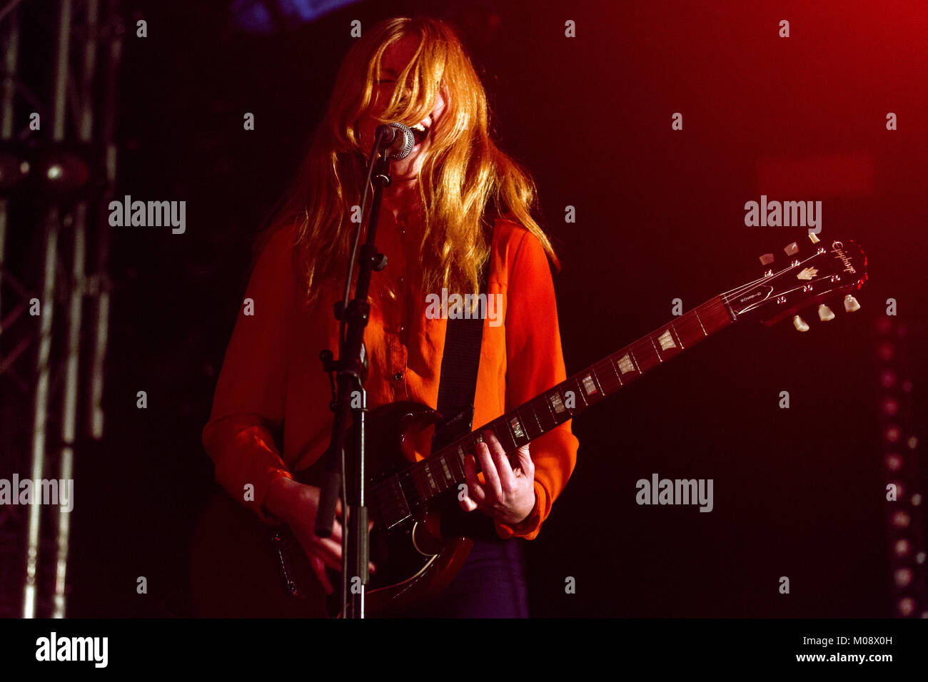 The Swedish punk rock band Tiger Bell performs a live concert at the ...