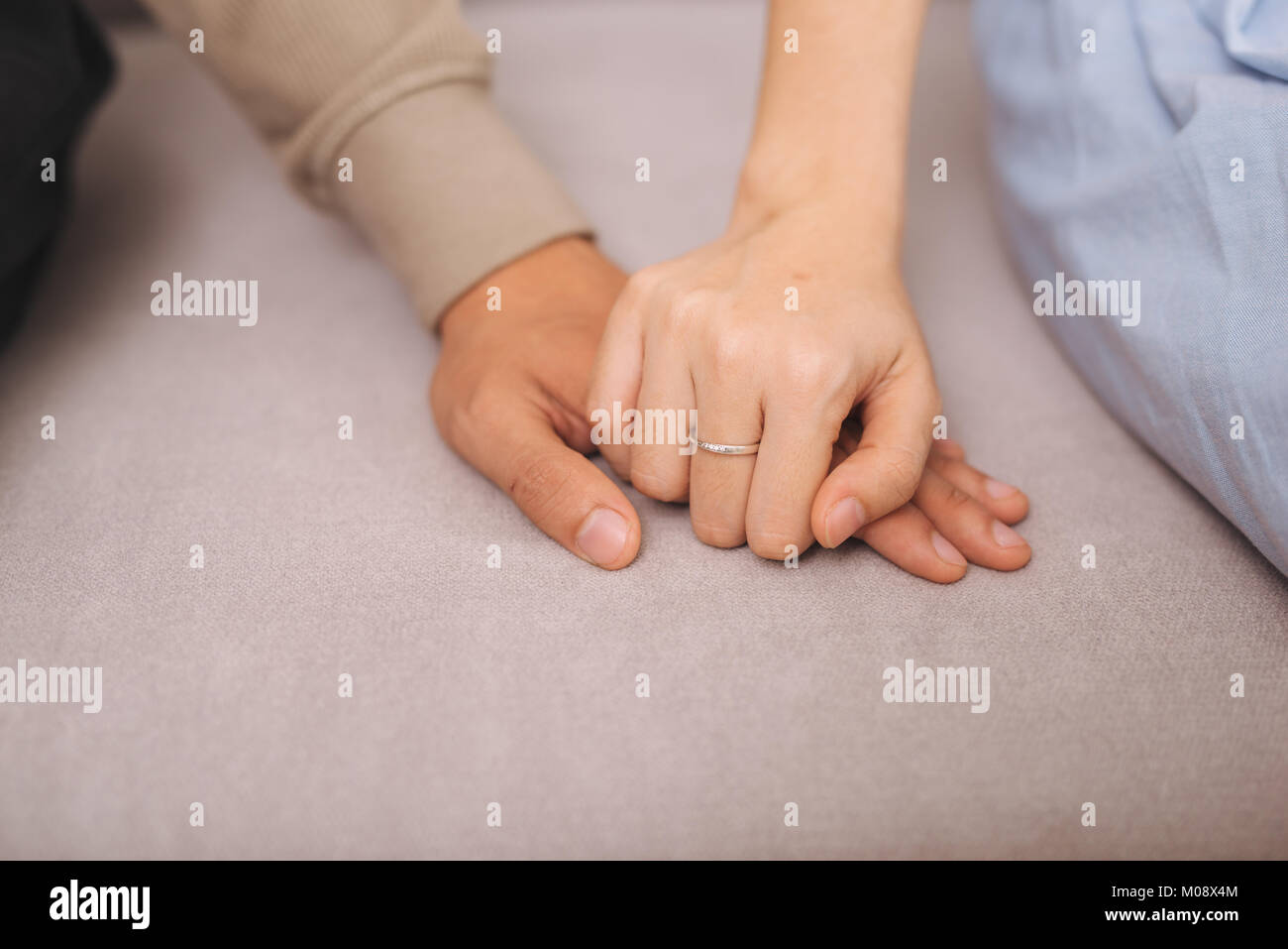 Couple in love. Hands in Hands Stock Photo - Alamy