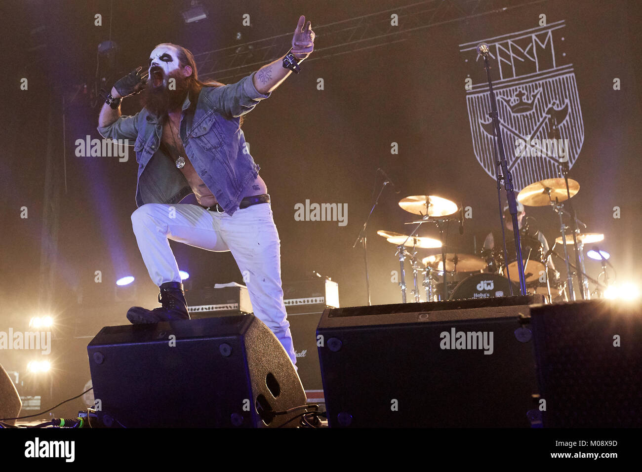 The controversial Norwegian black metal band Taake performs a live ...