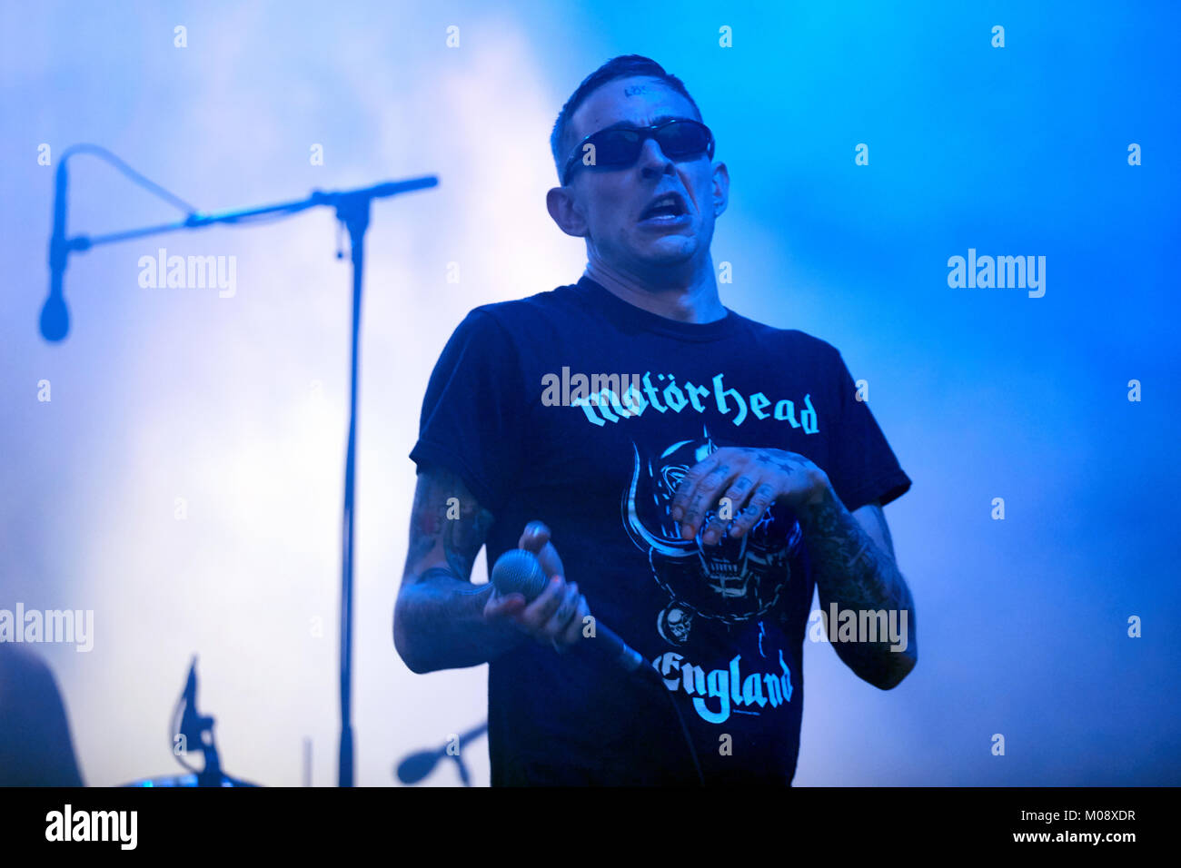 The Swedish punk and krautrock band Viagra Boys performs a live concert ...