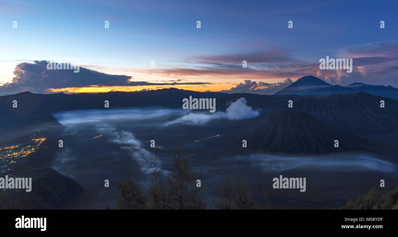 Dramatic sunrise view of Mount bromo, Indonesia Stock Photo - Alamy