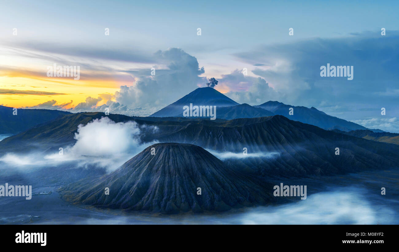 Dramatic sunrise view of Mount bromo, Indonesia Stock Photo - Alamy