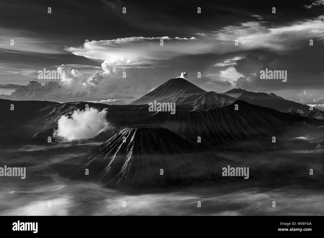 Dramatic sunrise view of Mount bromo, Indonesia Stock Photo - Alamy