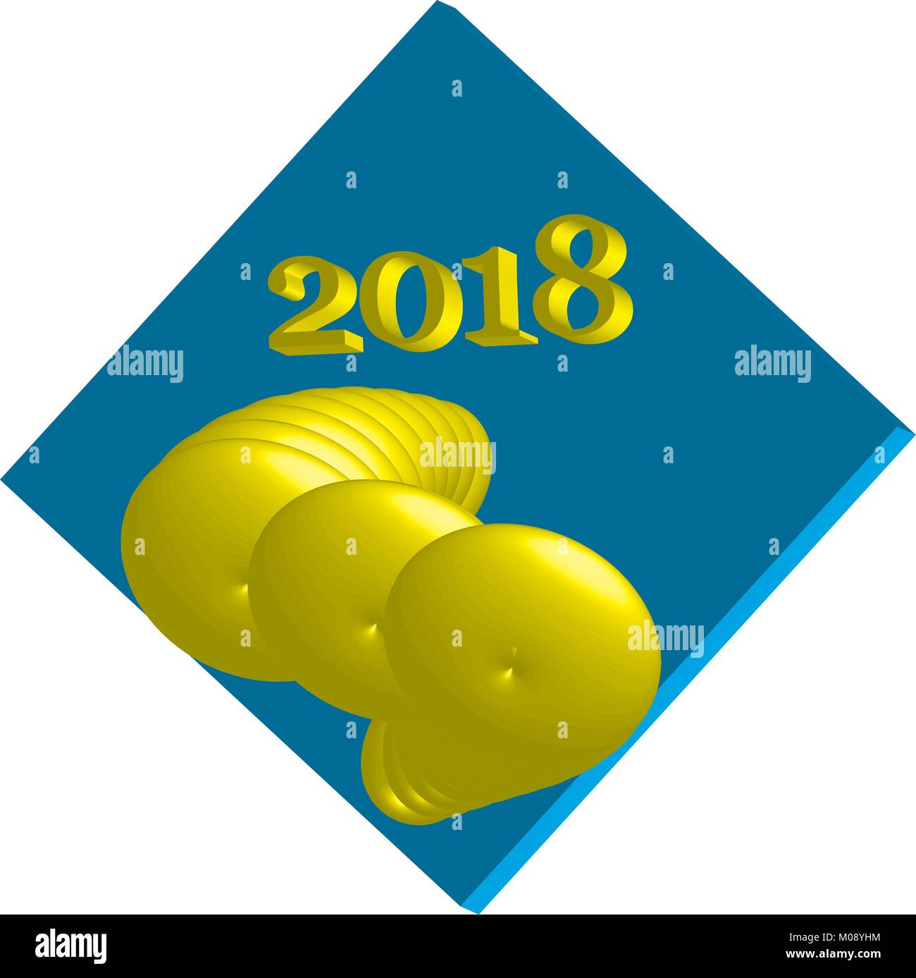 Blue diamond illustration on Stock Vector Images - Alamy