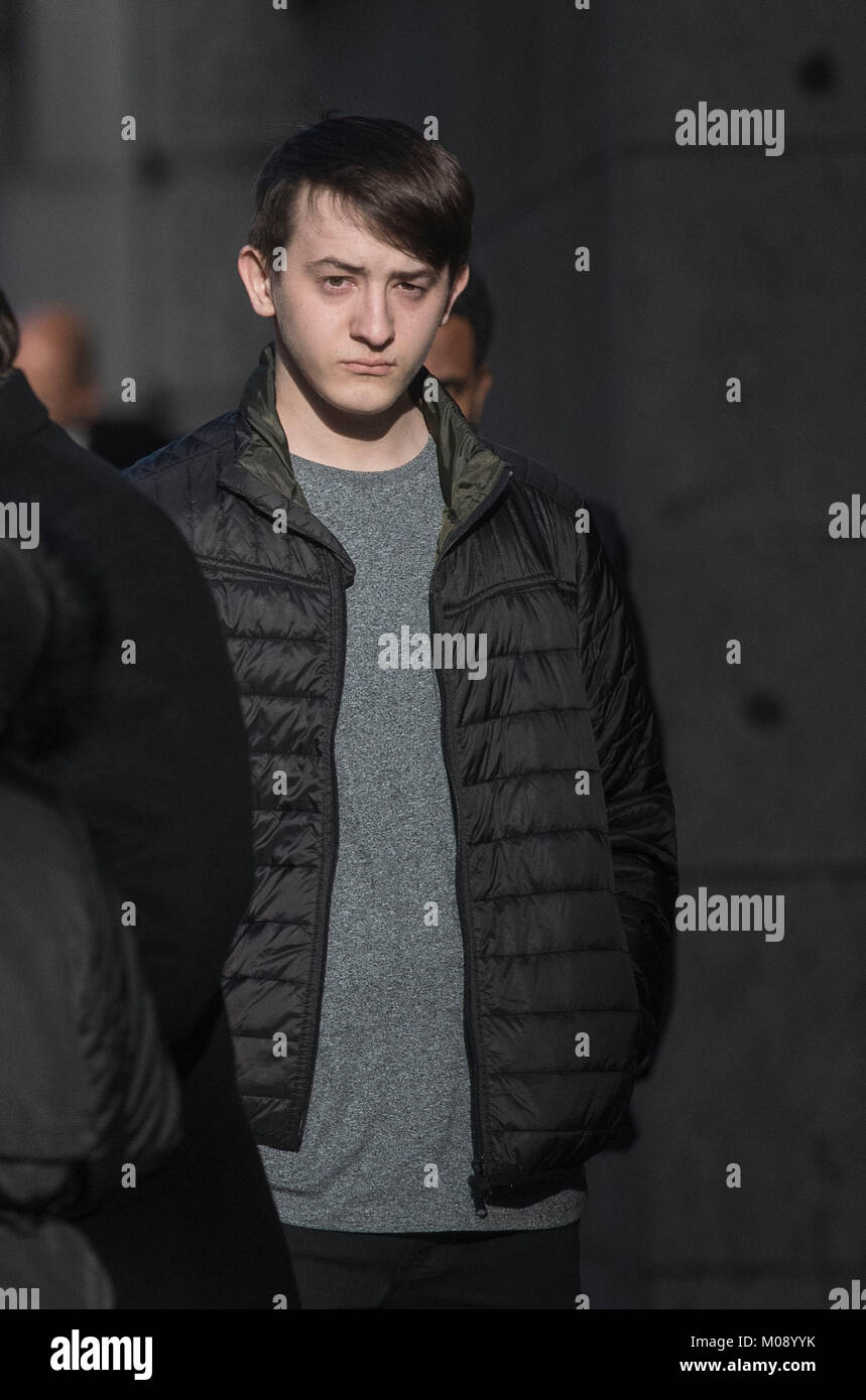 Kane Gamble arrives at the Old Bailey in London, where he will be ...