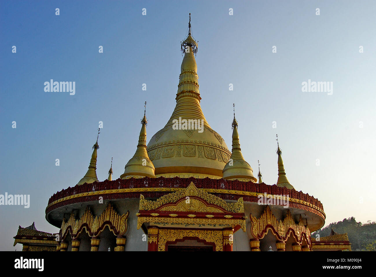 A famous golden Buddhist monastery close to Banderban in the Chittagong ...