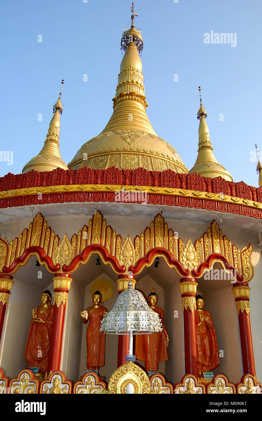 A famous golden Buddhist monastery close to Banderban in the Chittagong ...