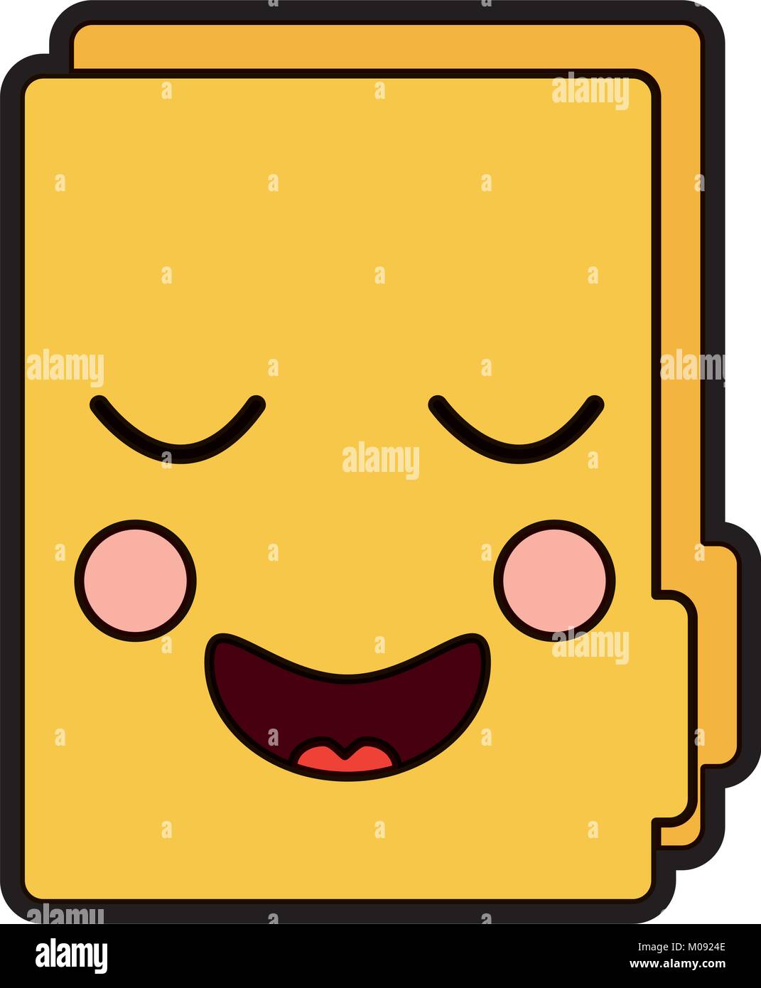 folder document kawaii cute cartoon Stock Vector Image & Art - Alamy