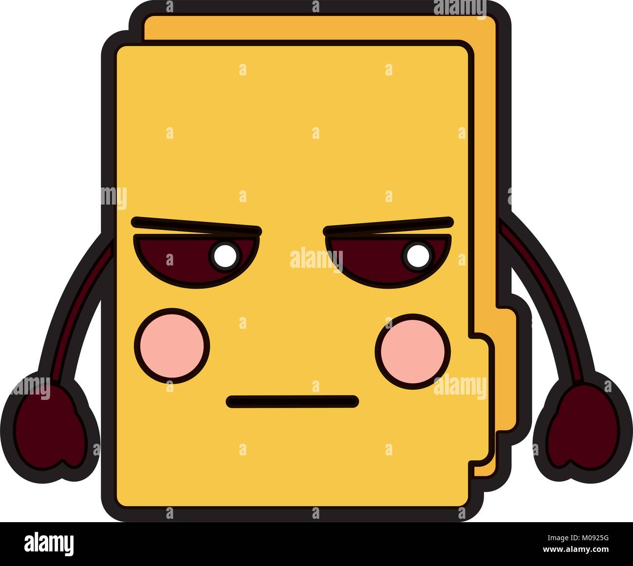 folder document kawaii cute cartoon Stock Vector Image & Art - Alamy