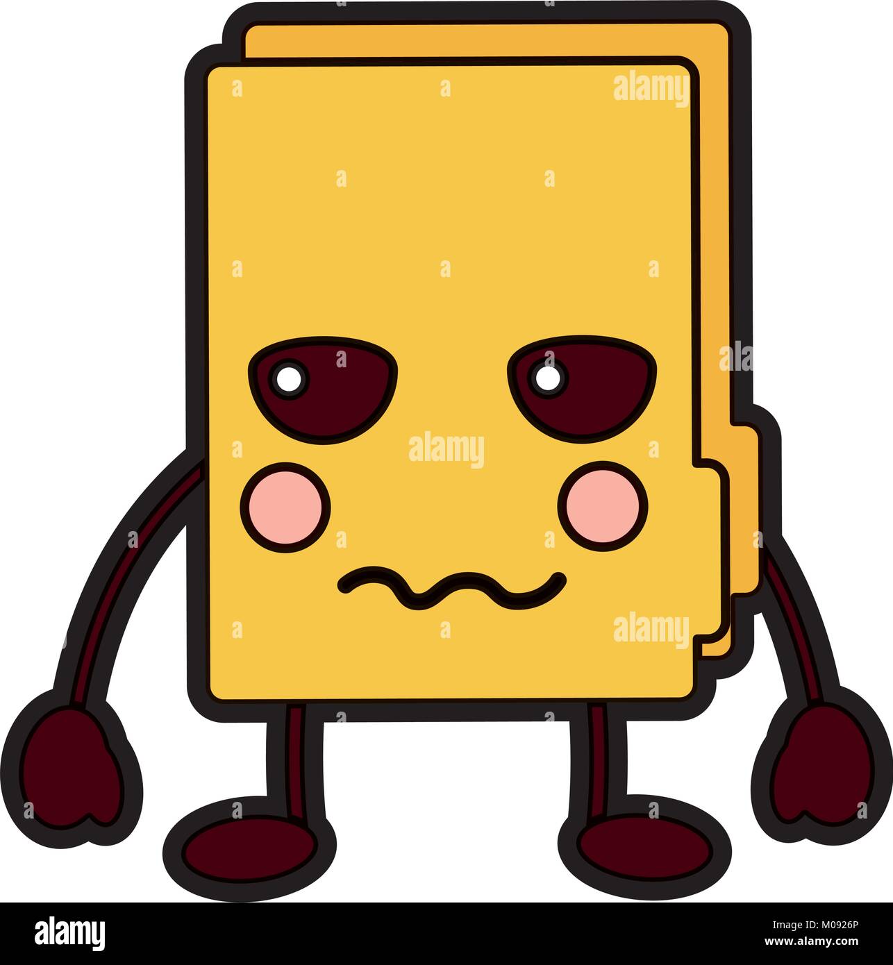 folder document kawaii cute cartoon Stock Vector Image & Art - Alamy