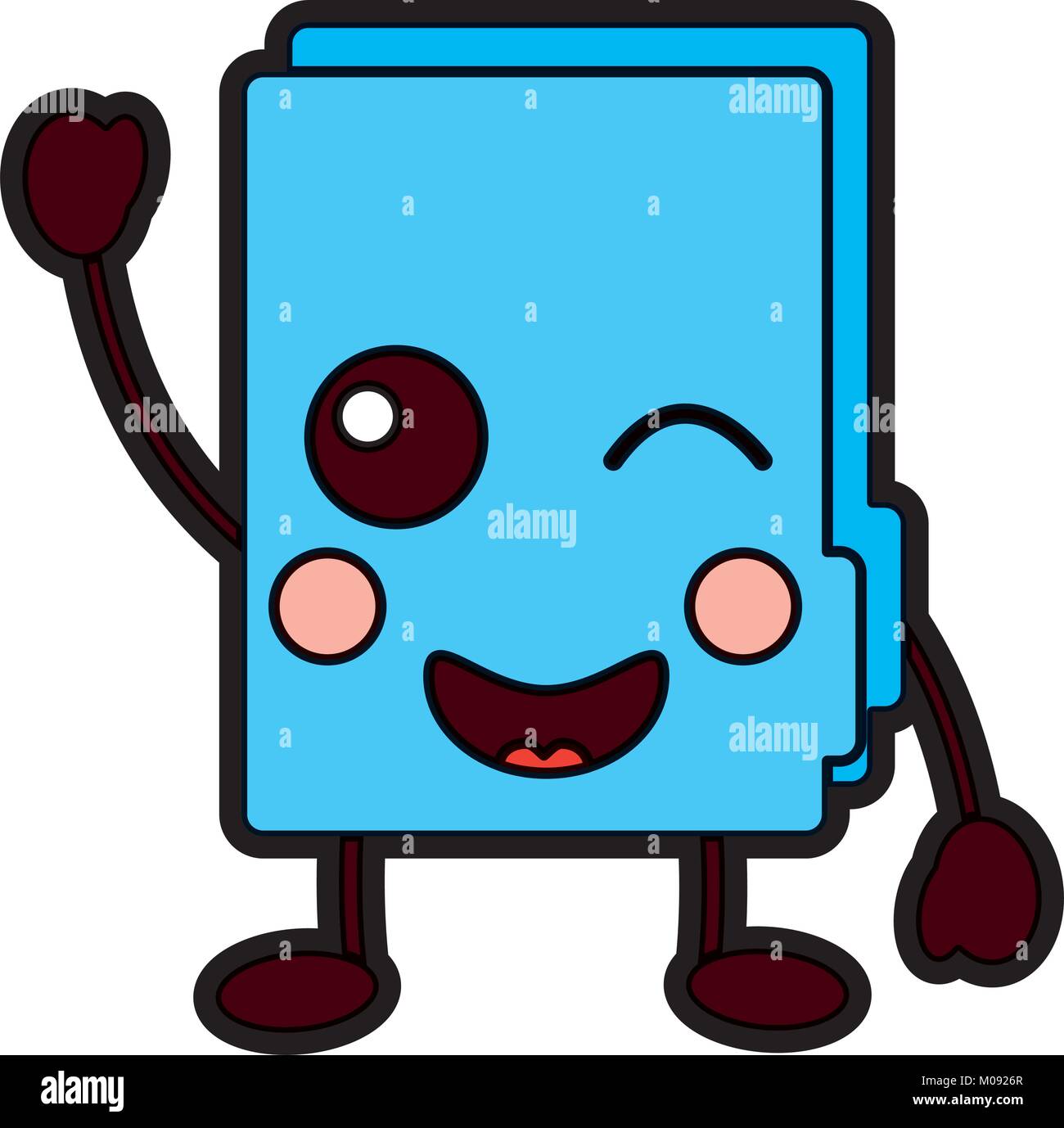 folder document kawaii cute cartoon Stock Vector Image & Art - Alamy