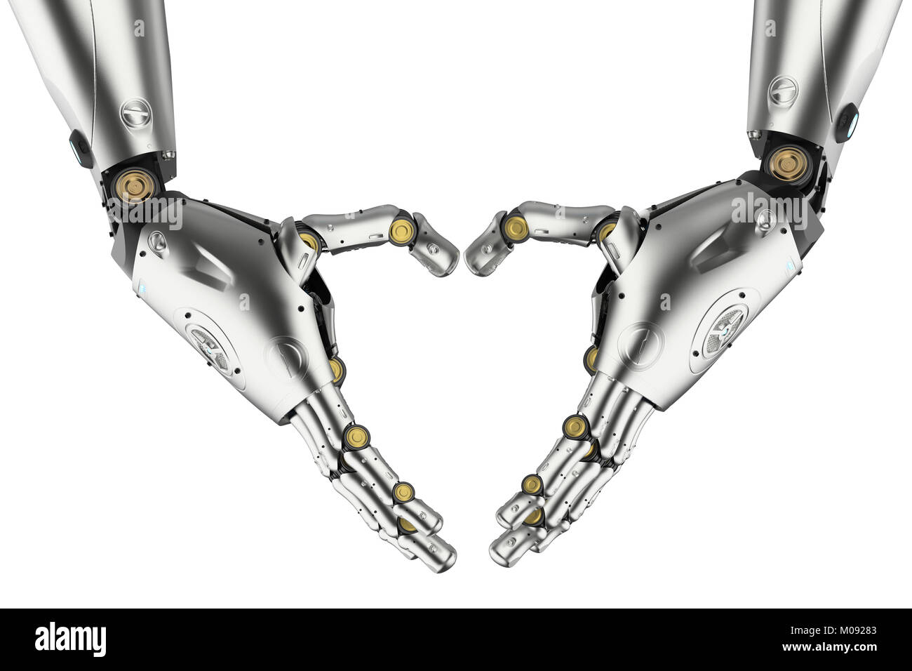 3d rendering robot hand gesture heart shape isolated Stock Photo - Alamy