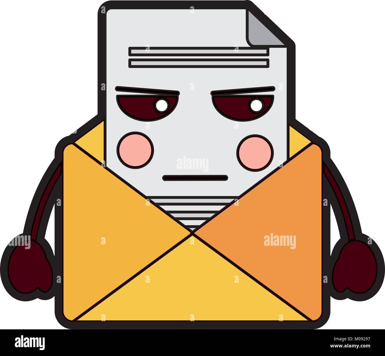 Kawaii message email cartoon hi-res stock photography and images - Alamy
