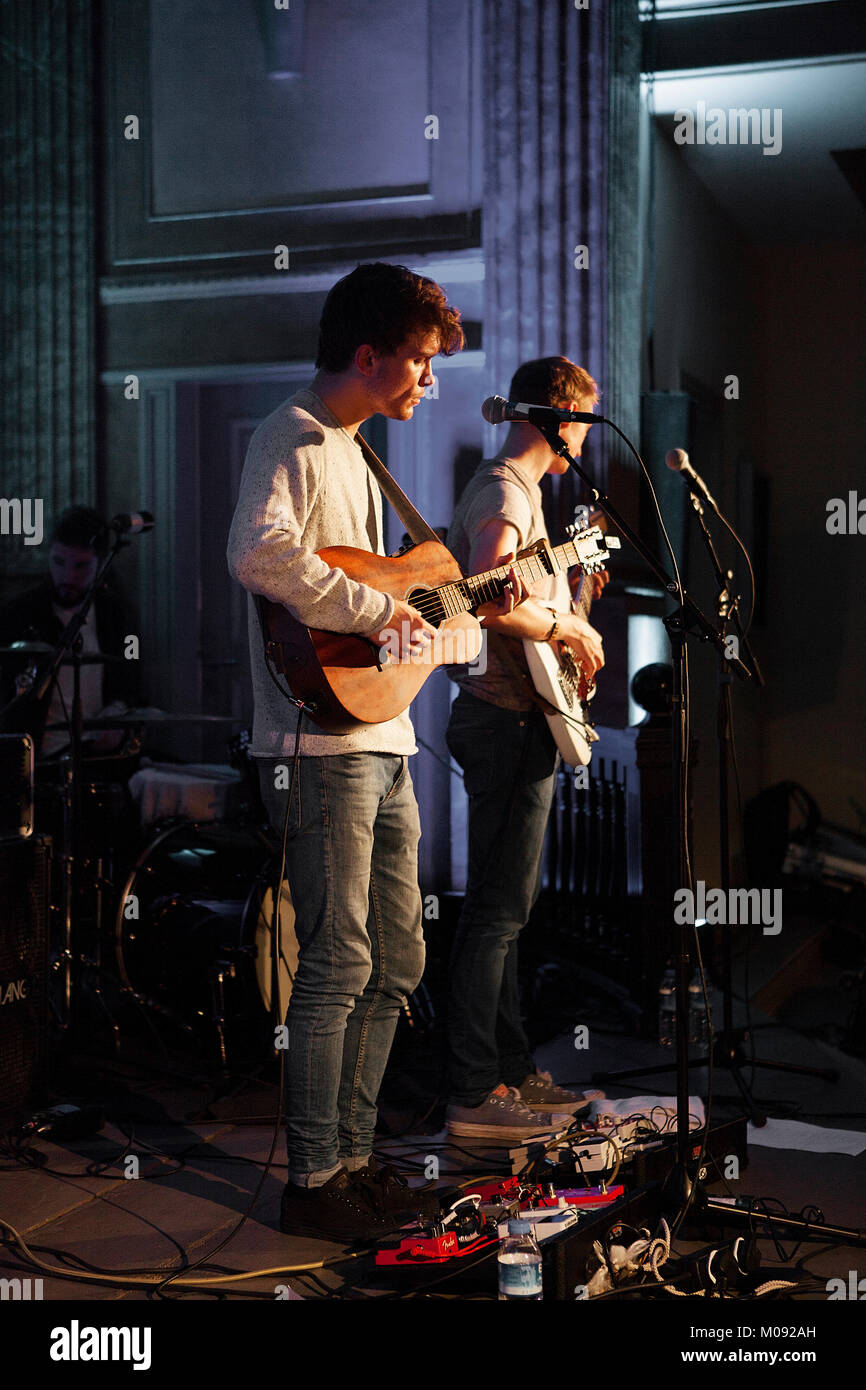 The Irish folk music trio All The Luck In The World consists of the ...