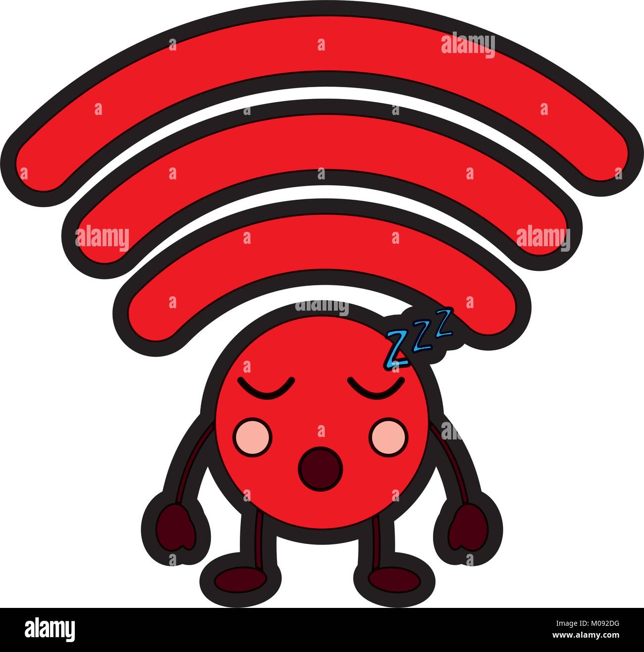 cartoon wifi internet signal kawaii character Stock Vector Image & Art ...