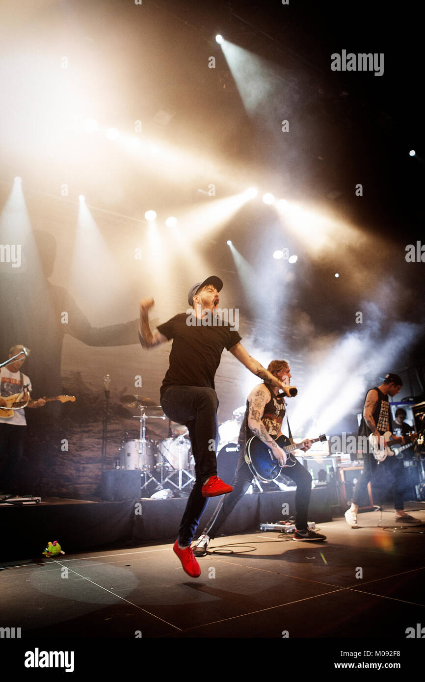 The popular German rapper and hip-hop artist Casper performs a live ...