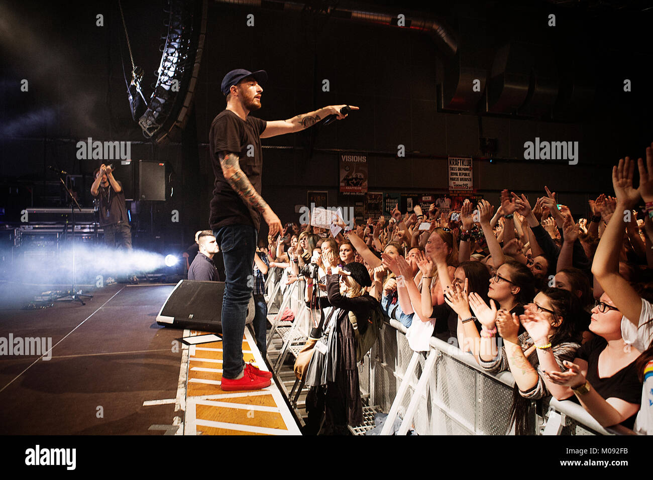 The popular German rapper and hip-hop artist Casper performs a live ...