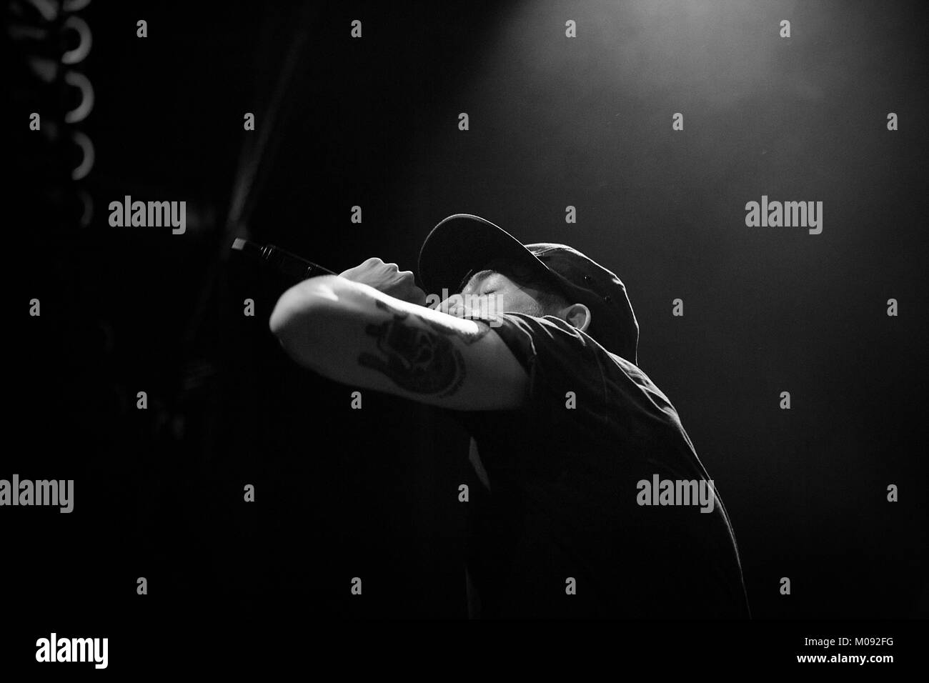 The popular German rapper and hip-hop artist Casper performs a live ...