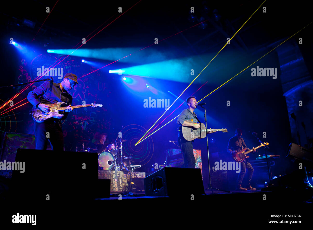 The British rock band Coldplay performs a live concert at the E-Werk in ...