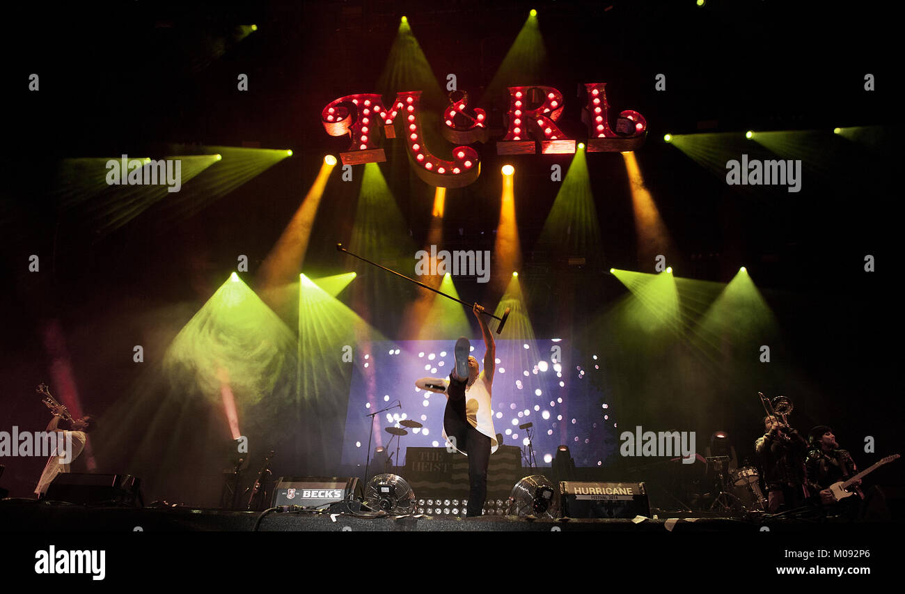 The American hip-hop duo Macklemore & Ryan Lewis performs a live ...