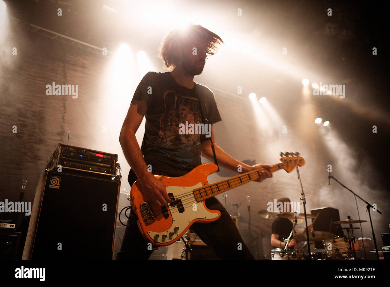 The Cologne-based German punk band KMPFSPRT performs a live concert at ...