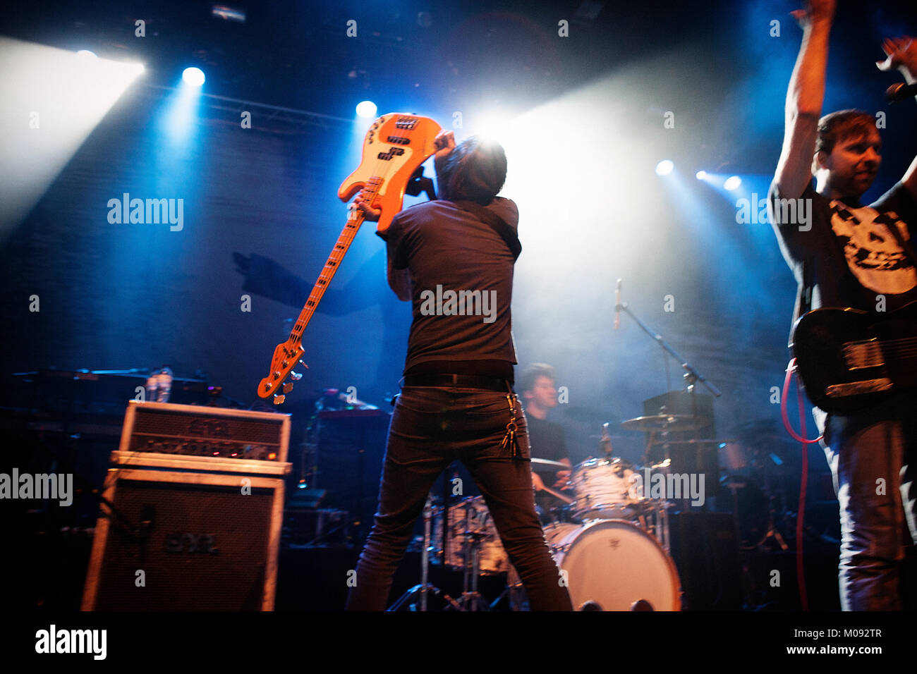 The Cologne-based German punk band KMPFSPRT performs a live concert at ...