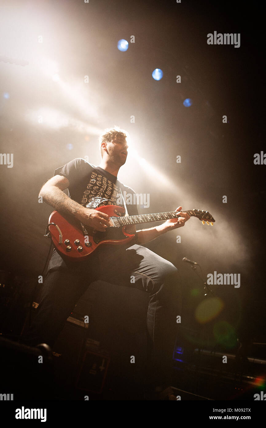 The Cologne-based German punk band KMPFSPRT performs a live concert at ...