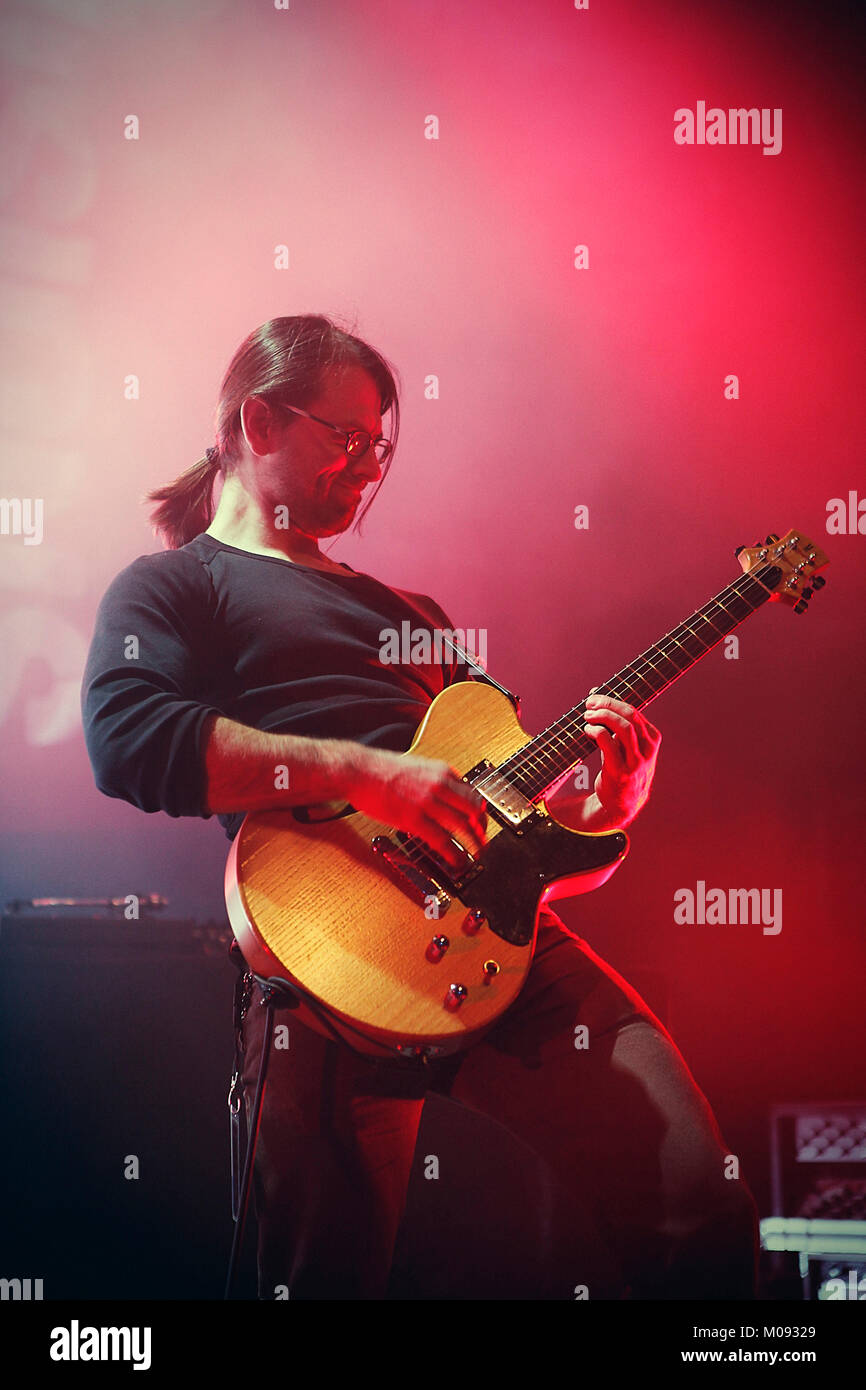 The German post-rock band Long Distance Calling performs a live concert ...