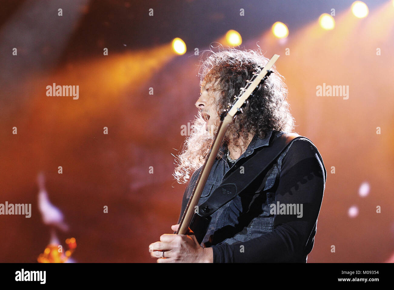 The American heavy metal band Metallica performs a live concert at the ...