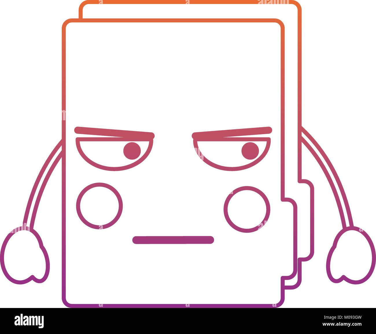 angry file folder kawaii icon image Stock Vector Image & Art - Alamy