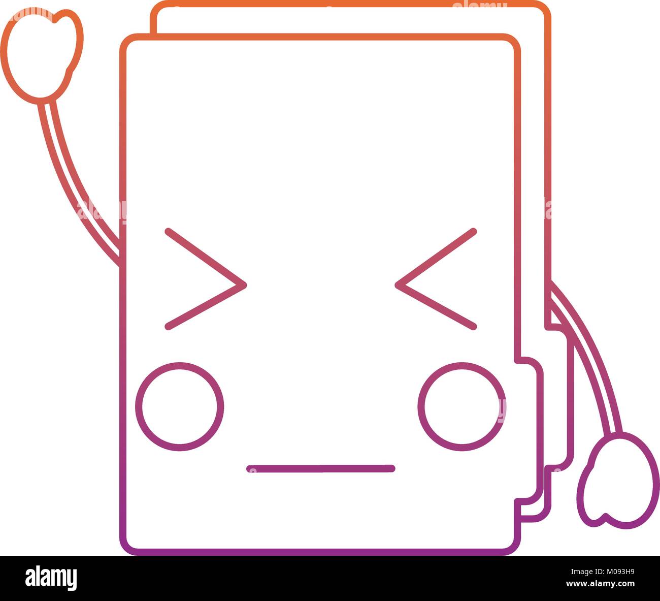 angry file folder kawaii icon image Stock Vector Image & Art - Alamy