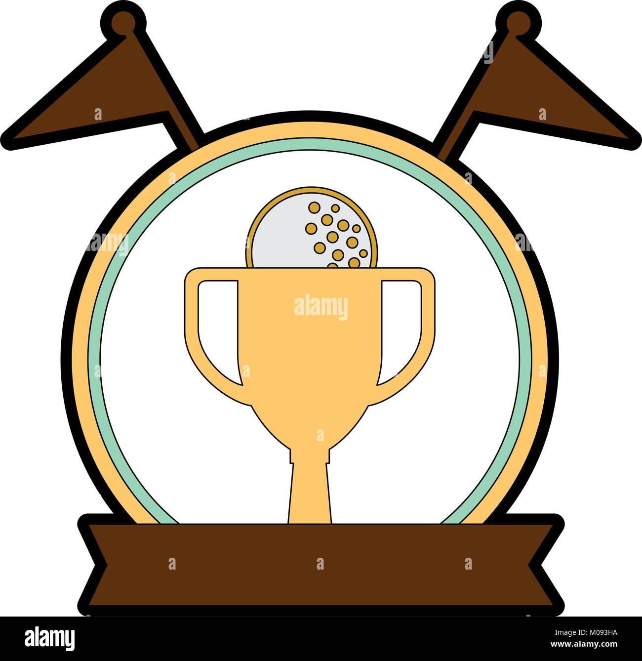 golf trophy cup championship award icon vector illustration design ...