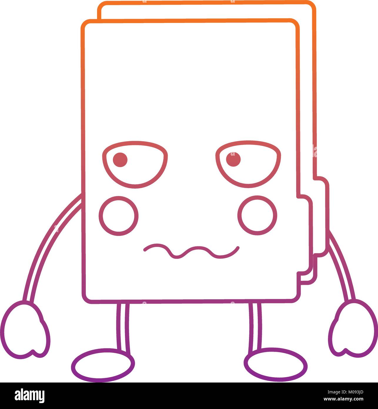 angry file folder kawaii icon image Stock Vector Image & Art - Alamy