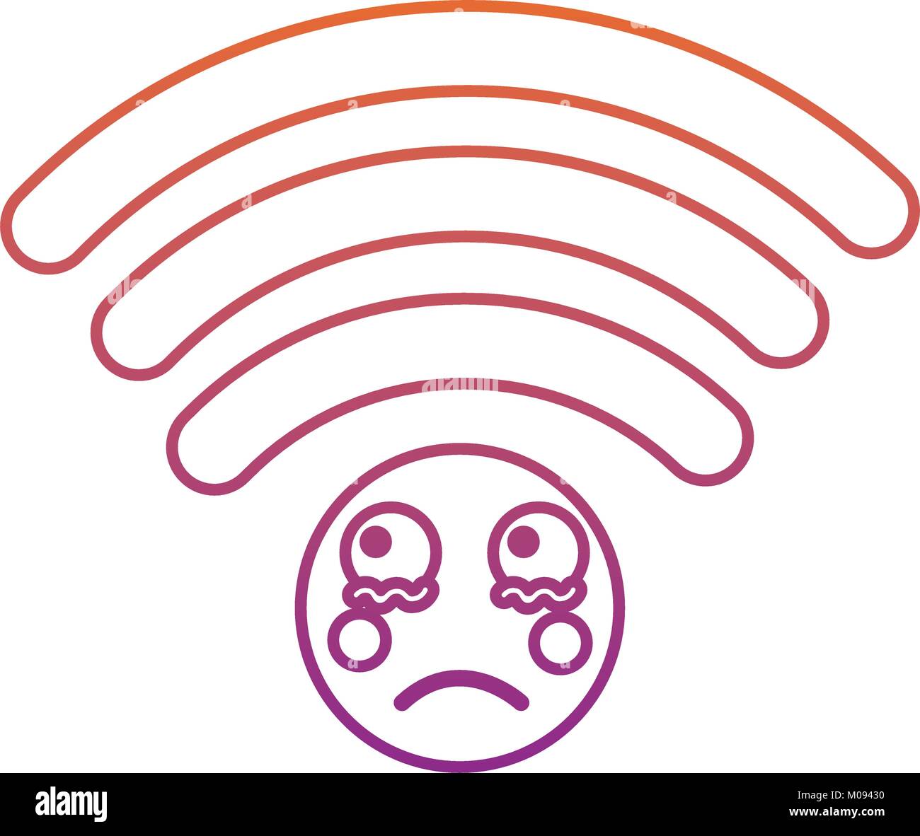 cartoon wifi internet signal kawaii character Stock Vector Image & Art ...