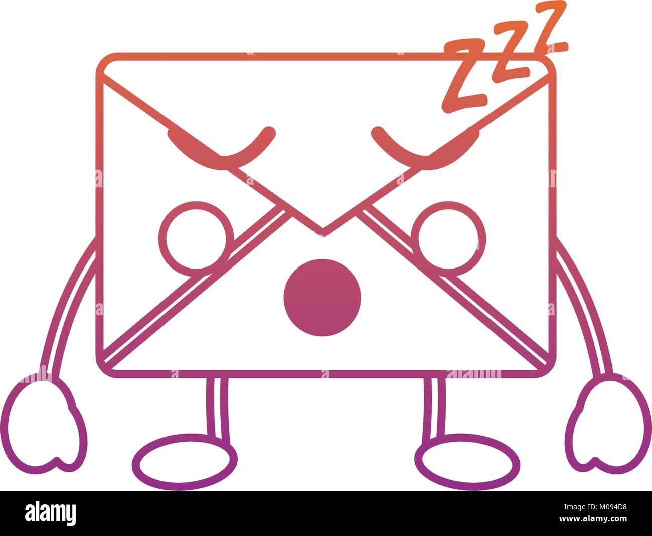 mail envelope kawaii character cartoon Stock Vector Image & Art - Alamy