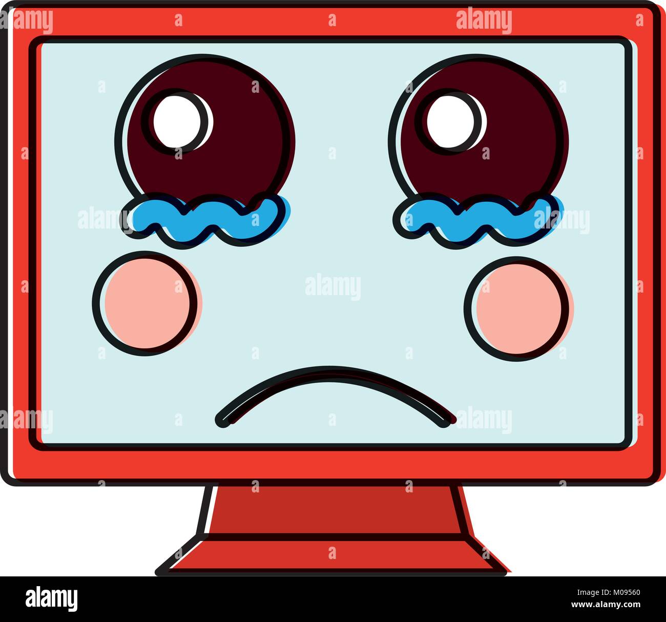 kawaii cute funny screen monitor Stock Vector Image & Art - Alamy