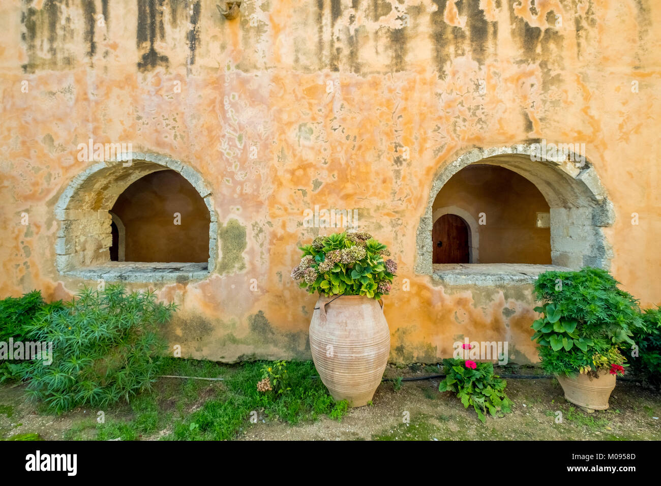 Monastic walls, Monastic Church Greek Orthodox two-nave church ...